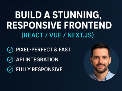 Build a Stunning, Responsive Frontend (Next.js/Vue) - Pixel-Perfect & Fast | Upwork