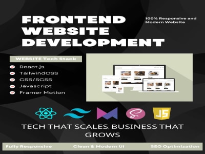 React.js | TailwindCSS | Framer Motion | Frontend Development | Responsive | Upwork