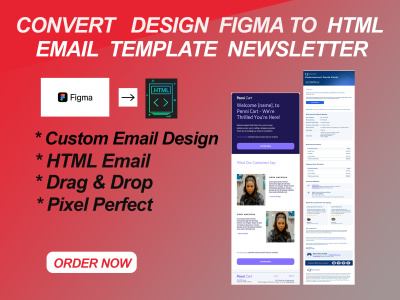 A Responsive HTML Email Template Newsletter from FIGMA | Upwork