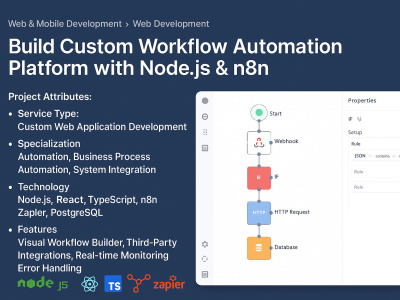 Build Custom Workflow Automation Platform with Node.js & n8n | Upwork