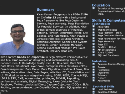 Pega certified lead system architect infinity 23 | Upwork