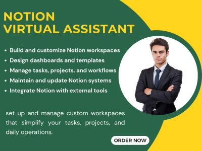 Custom Notion dashboards, and workspace management tailored to your ...