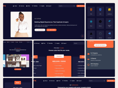 Personal Portfolio Website – React & Tailwind CSS | Upwork