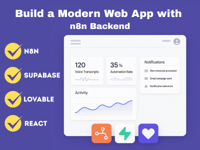 A full-stack web app using n8n, Supabase, and Lovable/React | Upwork