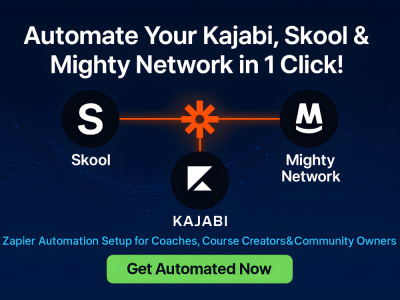 Zapier Automation Setup for Skool, Kajabi & Mighty Network Courses | Upwork