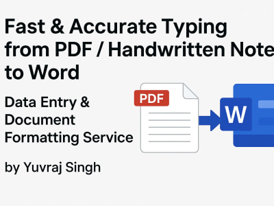 Accurately typed and formatted PDF or handwritten pages into Word ...