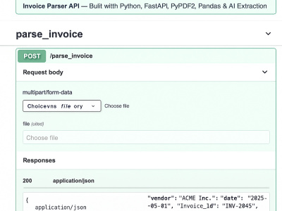 I will build an AI Invoice Parser API with FastAPI and Python | Upwork