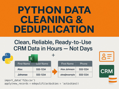 Cleaning and deduplicating your CRM or Excel data using Python | Upwork