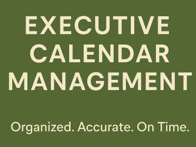 Executive Calendar Management & Scheduling | Upwork
