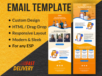 Visually appealing and engaging HTML email template | Upwork