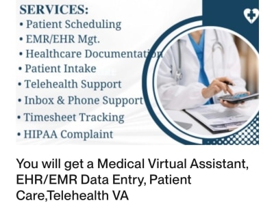 A Medical Virtual Assistant,EHR/EMR Data Entry ,Patient Care ...