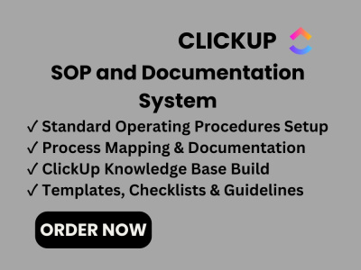 ClickUp SOP & Documentation System | Process Setup + Automation | Upwork