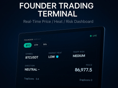 Founder Trading Terminal – Real-Time Price / Heat / Risk Dashboard | Upwork