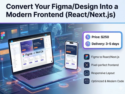 Your Figma/Design Into a Modern Frontend (React/Next.js) | Upwork