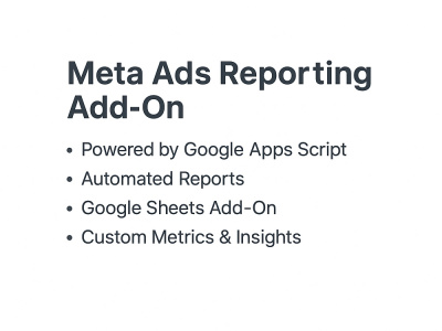 A Meta Ads internal reporting tool powered by Google Apps Script | Upwork