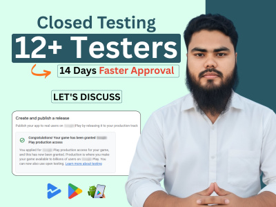 12 testers for Google Play closed testing 14 days | Upwork