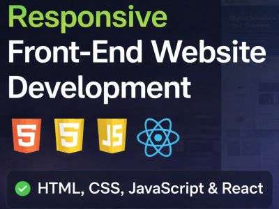Responsive Front-End Website Development with HTML, CSS, JavaScript ...