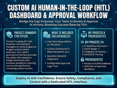 Custom AI Human-in-the-Loop (HITL) Dashboard & Approval Workflow | Upwork
