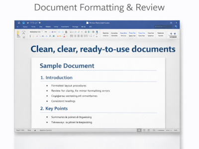 Document Formatting & Basic Text Review | Upwork