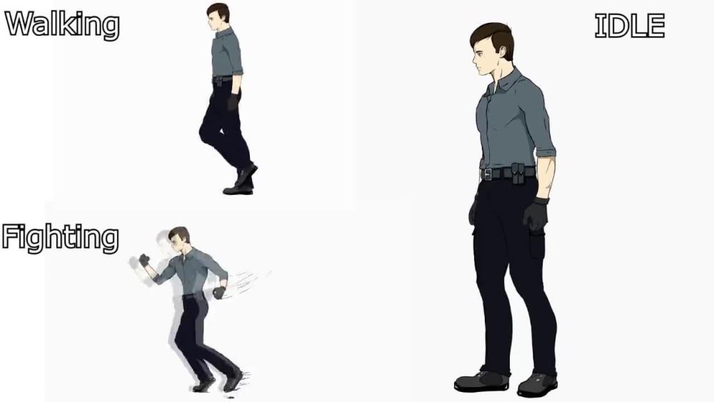 A professional animation for your 2D game/Cartoon animation in any ...