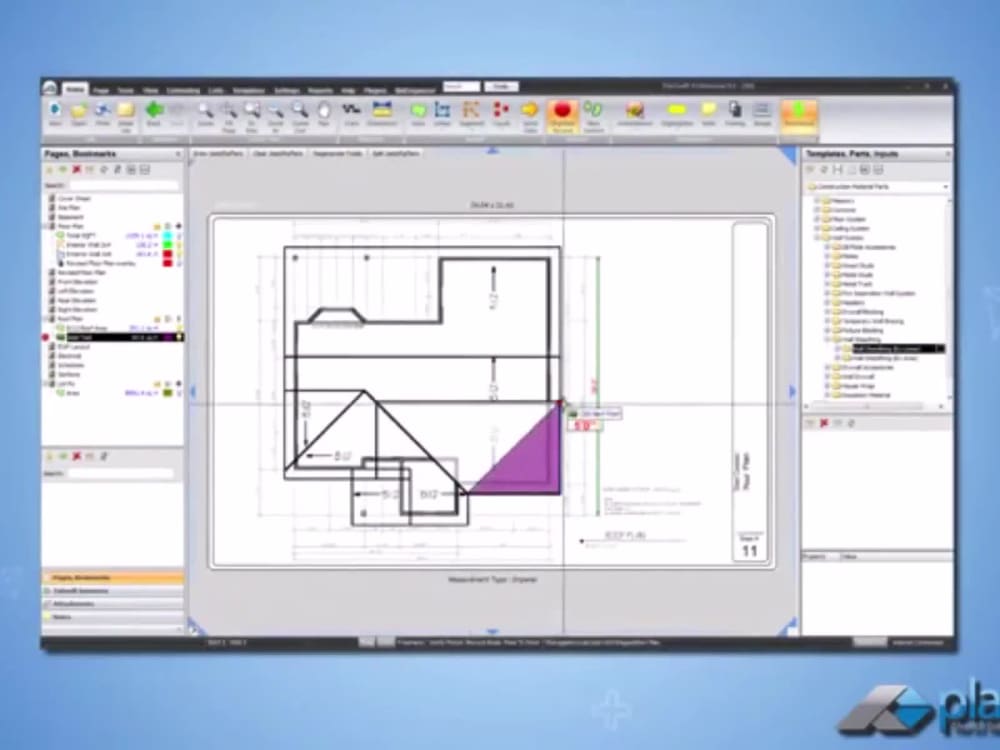Lumber/timber estimation and takeoff in Planswift, On-screen takeoff ...