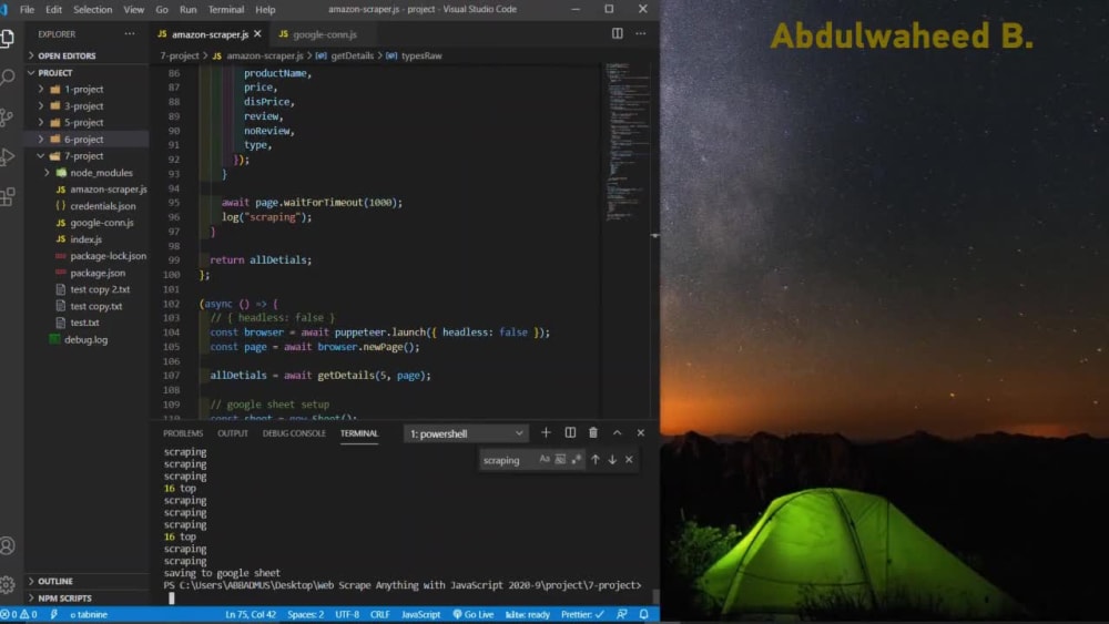 Javascript Python Script Code Or Bot Automation Tasks Web Scraping