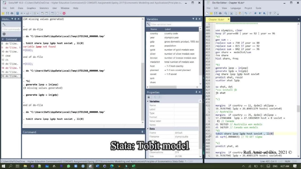 Your cross-sectional, time-series and panel data analyzed for your ...