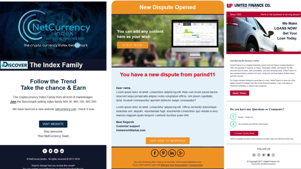 HTML Email Template Design for Email Marketing or Newsletter Campaign ...