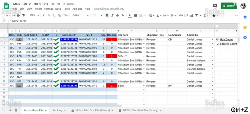A useful, user friendly Google Sheet | Upwork