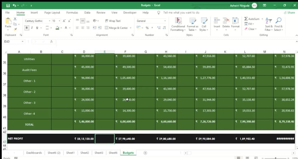 Financial Planning / Analysis / Forecasting Budgeting template in excel ...