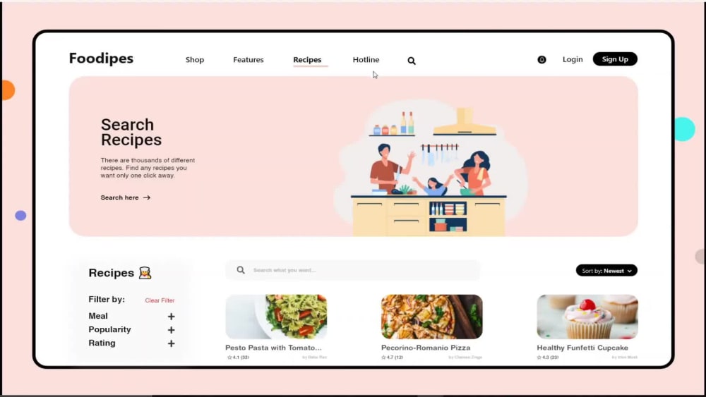 A stunning Website UI mockup with prototype | Upwork