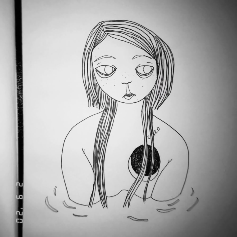 An expressive illustration of your poems, songs, books in minimal style ...