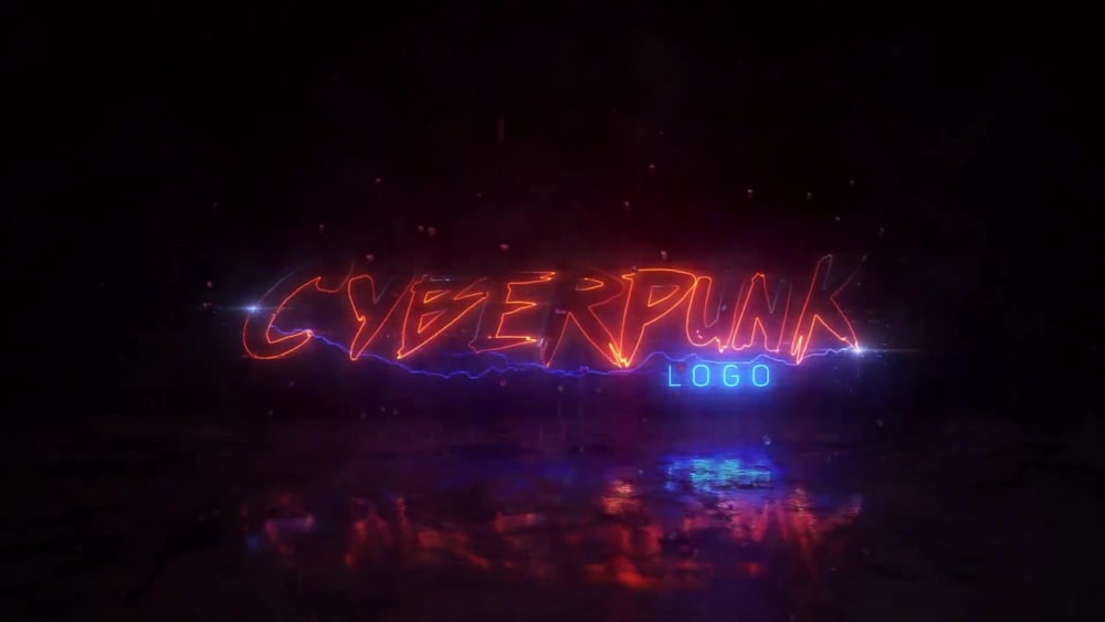 A cyberpunk neon light metallic glow logo animation for youtube | Upwork