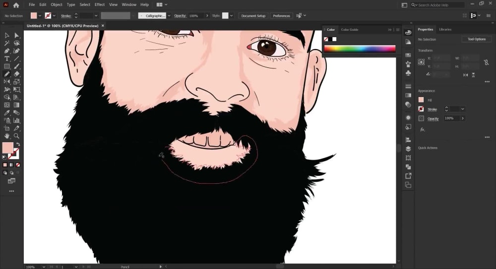 A stunning realistic face / head portrait illustration in vector format ...