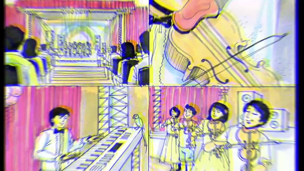 Hand drawn storyboard five frames for Fifty | Upwork