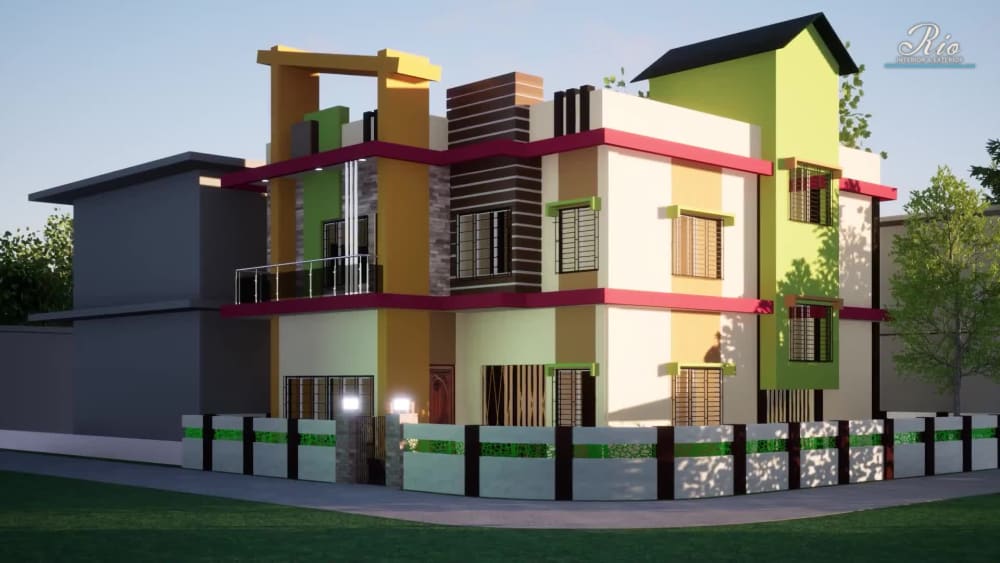 A REALISTIC 3D Exterior of your building (with a 2D plan if you don't ...
