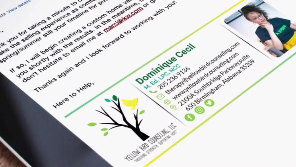 A clickable HTML email signature for Gmail ,outlook , yahoo signature ...