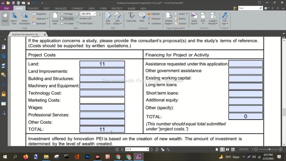 Functional Fillable PDF Form with calculation options in 24 hours | Upwork