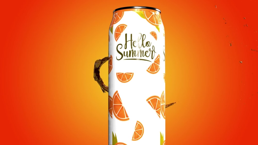 A realistic soda can advertising video with fluid simulation | Upwork