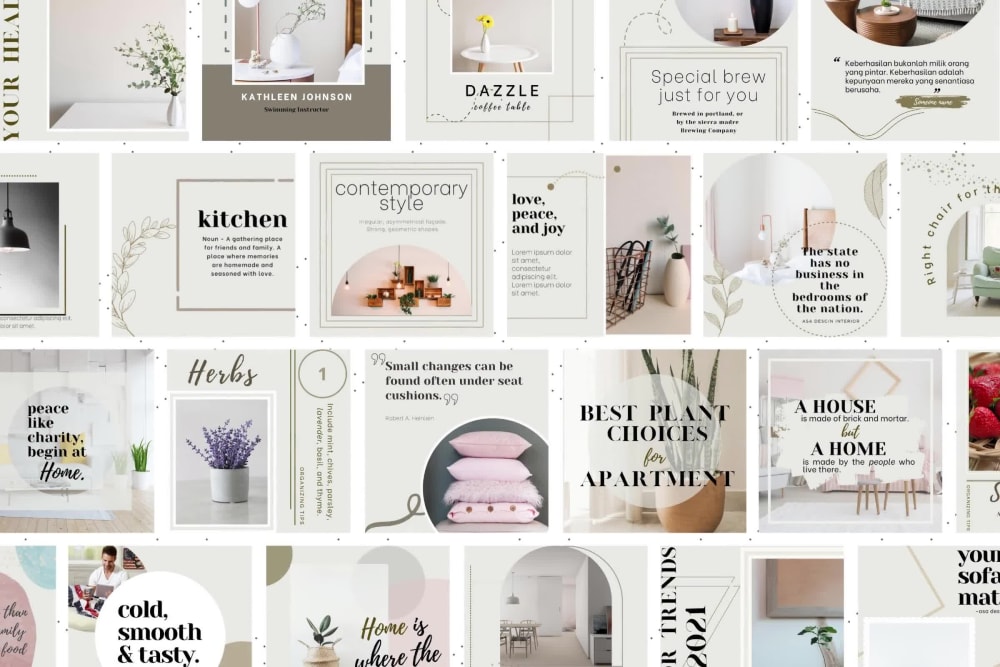 Unique and engaging editable canva template for your social media business | Upwork