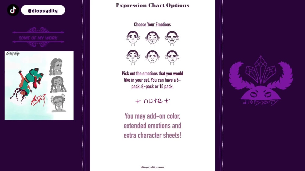A customized character expression sheet for your creative project or ...
