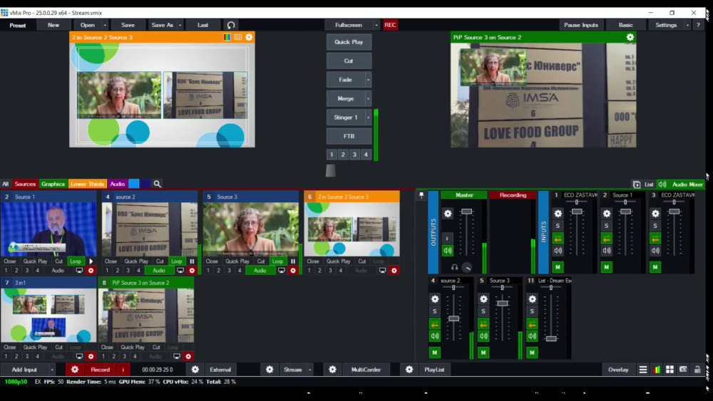 Well designed and organized vmix preset for your live streaming | Upwork