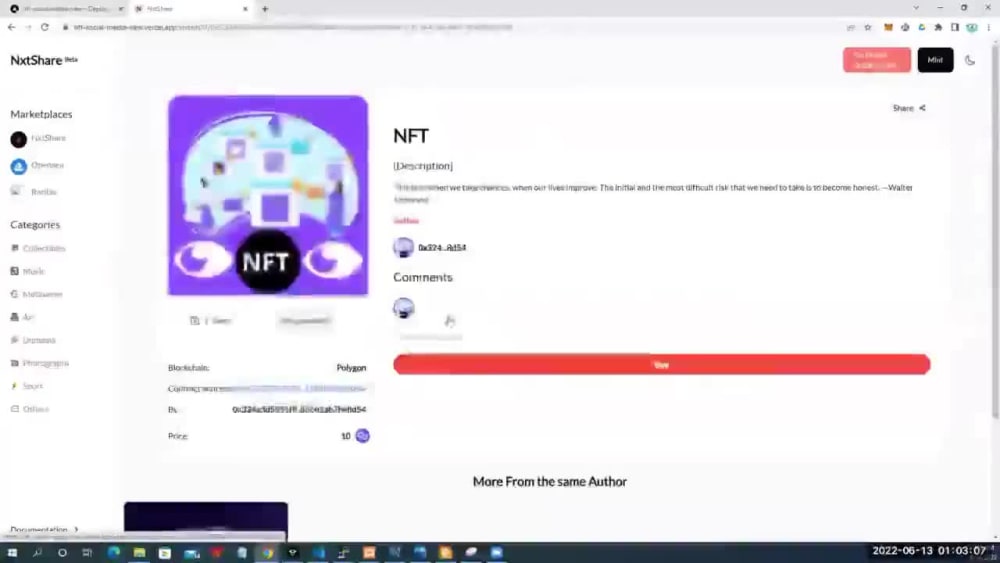 An amazing NFT minting smart contract and frontend in nextjs and tailwind | Upwork