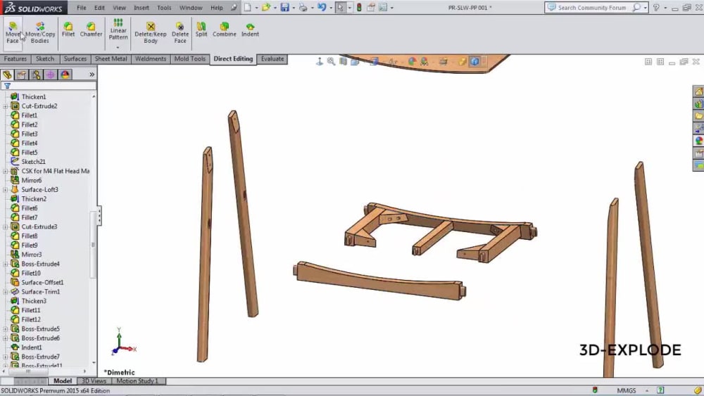 3D model, 2D-Drawing, 3D-Explode, Assembly instruction (Furniture ...