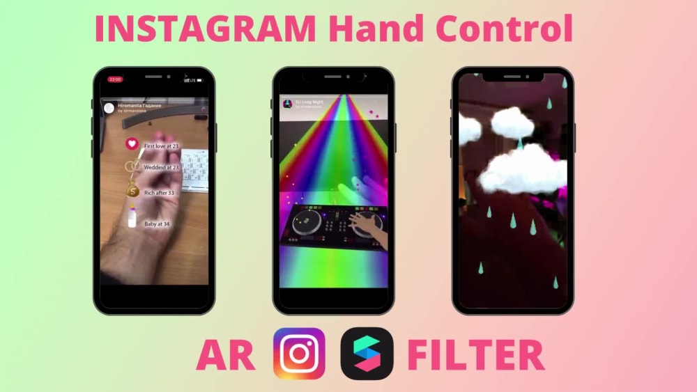 AR Instagram filter - hand control | Upwork