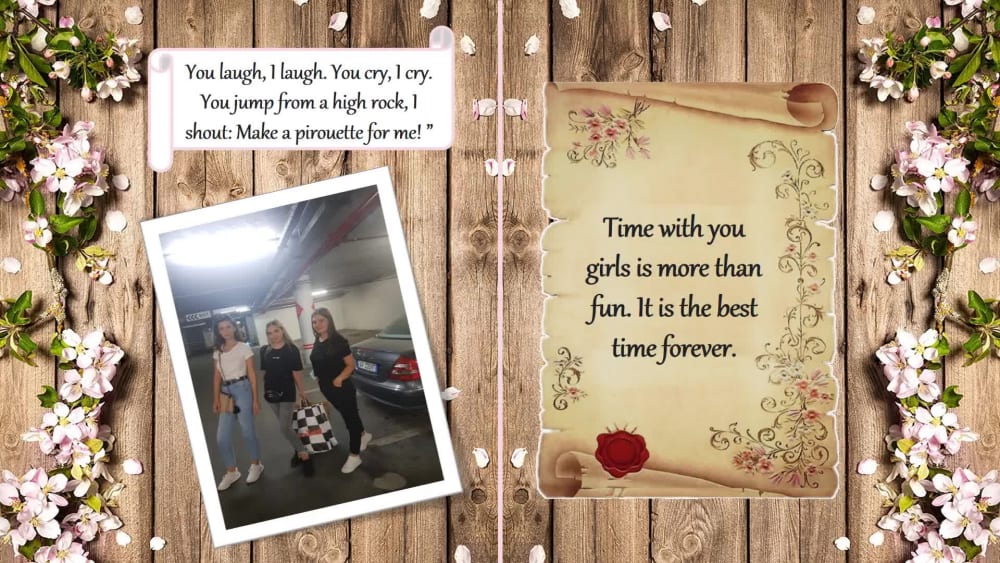 A unique personalised booklet with photo, theme and writtings as ...