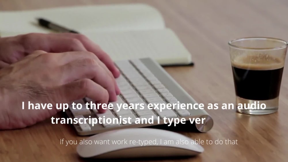 Your audio transcribed to text. | Upwork