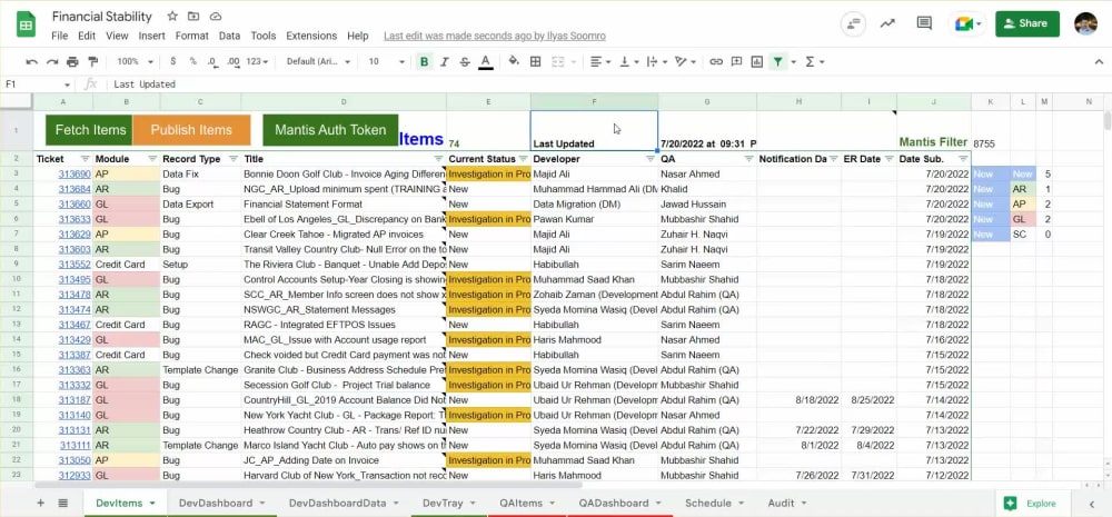 A dynamic Google Sheet with AppScript and custom functions | Upwork