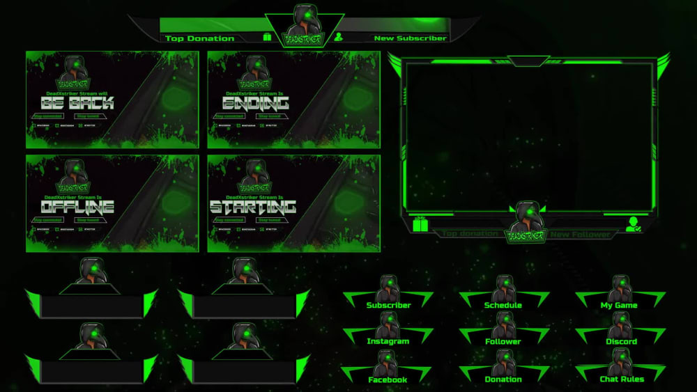 A professional twitch overlay stream package | Upwork