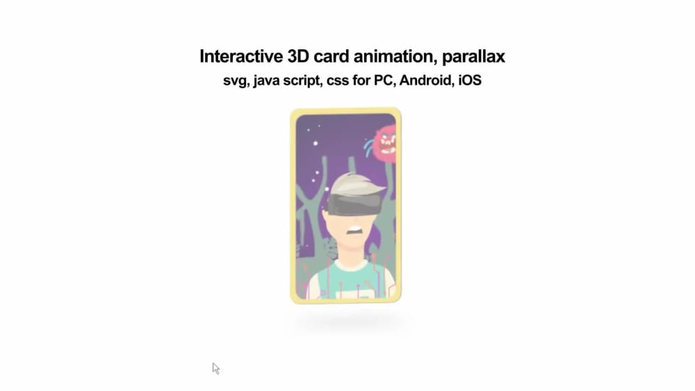 SVG 3D card animation for web and mobile in a compact and convenient ...